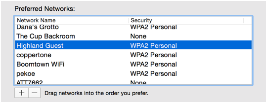 How do I forget a Wi-Fi network on my Mac?