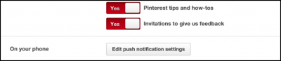 How can I slow down Pinterest notifications on my Android Phone?