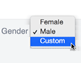Specify a custom gender on Facebook?