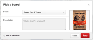 How do I add a URL to a Pinterest photo pin?