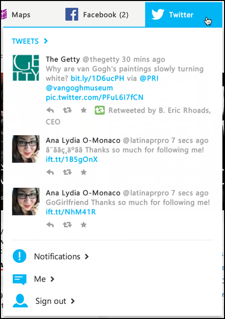 Connect social media channels on MSN.com?