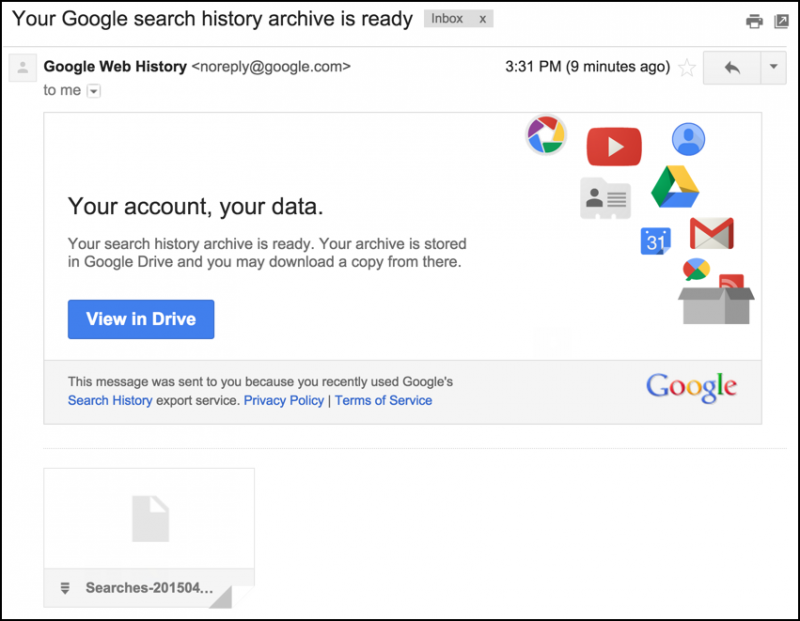 How to save your Google Search History?