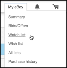 How can I keep an eye on eBay auctions?