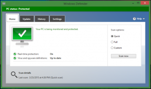 Scan my Win8 System for Viruses via Windows Defender?