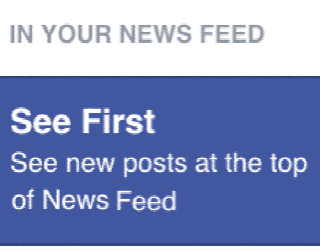 Set someone to “See First” in my Facebook News Feed?