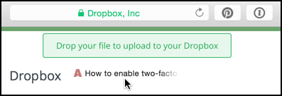 How do I share a Website URL on Dropbox?
