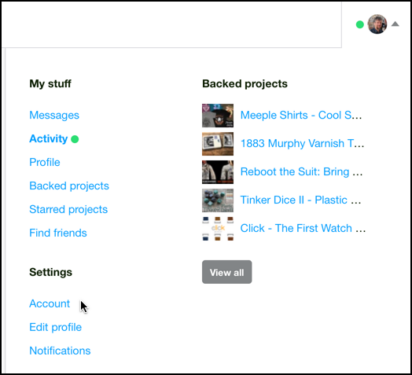 How to enable two-factor authentication in Kickstarter?