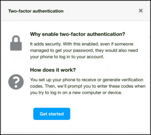 How to enable two-factor authentication in Kickstarter?