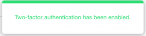 How to enable two-factor authentication in Kickstarter?