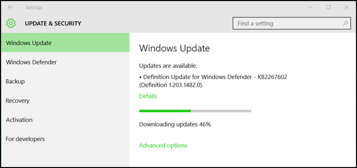 How do I force a Windows 10 system update?