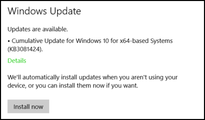 How do I force a Windows 10 system update?