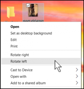 How do I rotate a photo in Windows 10?