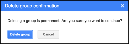 How do I delete a Google Group?
