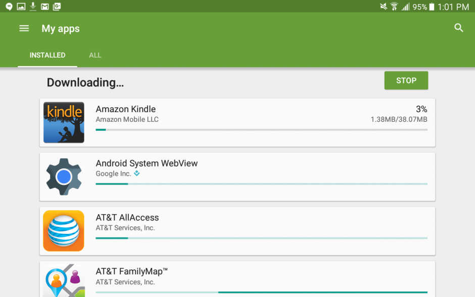 How do I update apps on my Android tablet?