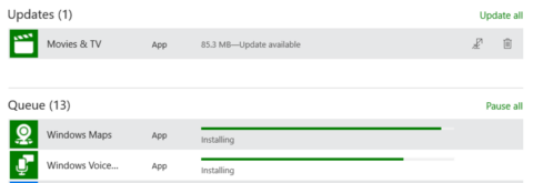 How do I update programs and apps in Windows 10?