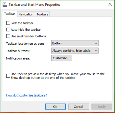 Enlarge Desktop icons and TaskBar in Windows 10?