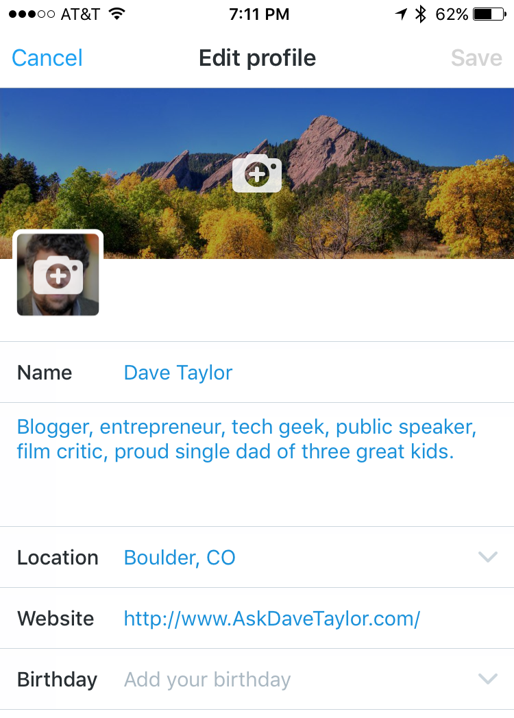 Change your Twitter Profile Photo from iPhone iOS?