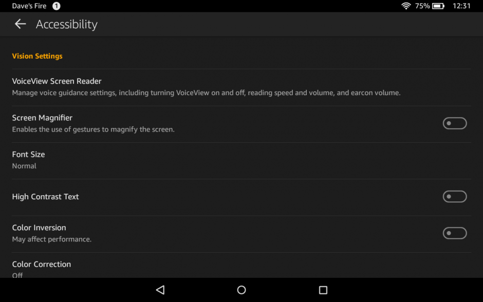 Increase font size on Amazon Kindle?