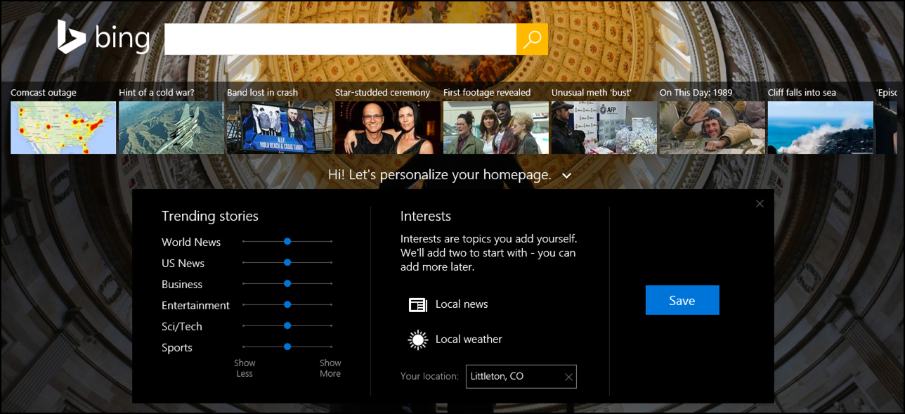 Change Bing region to Saudi Arabia but use English?