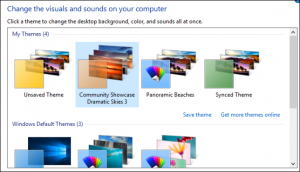 Download new landscape themes in Windows 10?