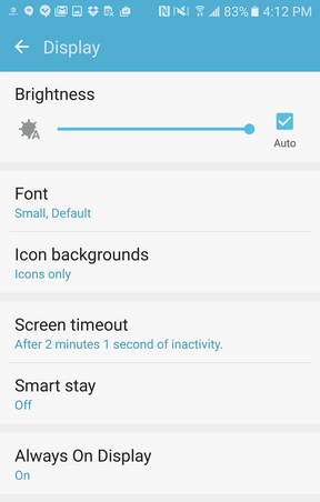 Change the Always On display on the Galaxy S7?