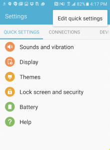 Customize Quick Settings in Android 6.0 / Galaxy S7?