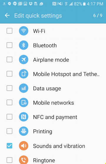 Customize Quick Settings in Android 6.0 / Galaxy S7?