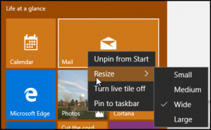 How to customize tiles in Windows 10 Start Menu?