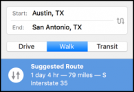 Calculate driving distance between two cities?
