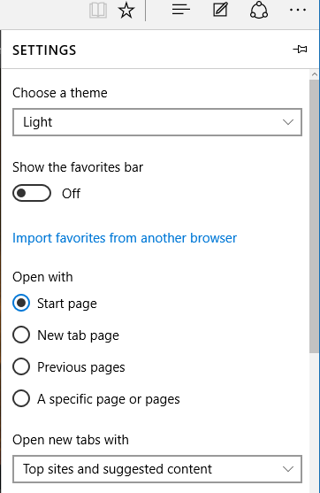 Add a home button to my Microsoft Edge browser?