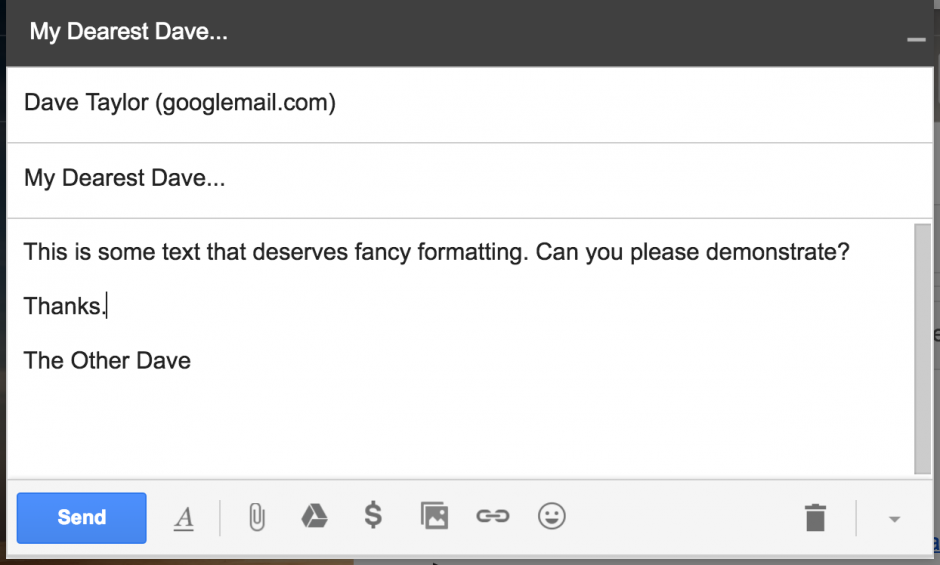 Add text colors and formats to Gmail email messages?