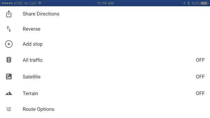 Add stops to a Google Maps route on my iPhone?