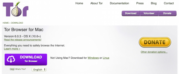 Download Tor Anonymous Browser for Mac?