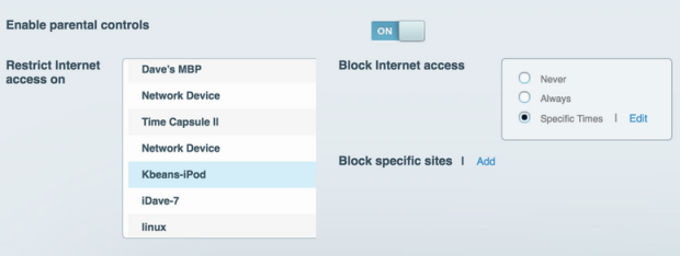 Enable Parental Controls on Linksys Wi-Fi Router?