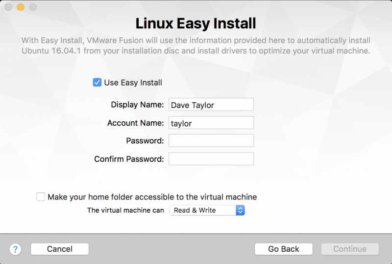 How do I Install Ubuntu Linux in VMWare Fusion?
