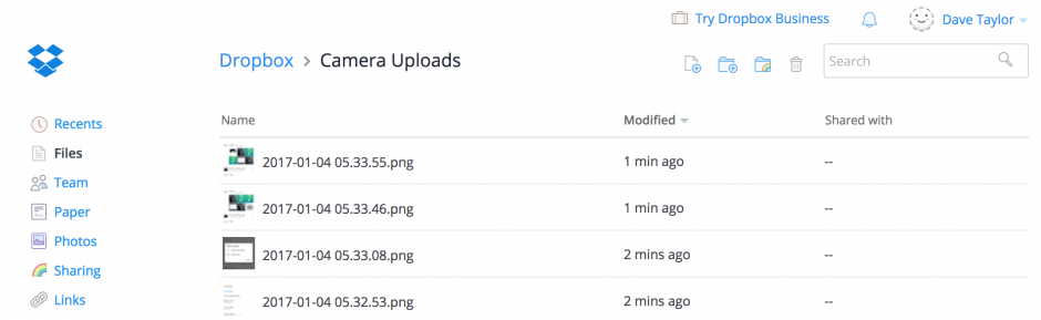 How to have DropBox auto-upload photos on my phone?