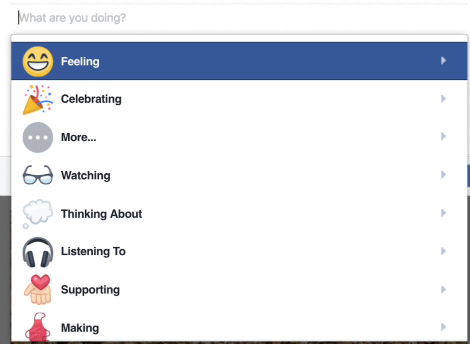 Easy Way to Specify Facebook Feelings?