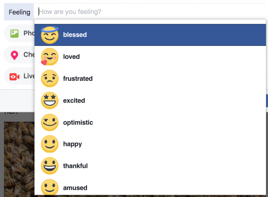 Easy Way to Specify Facebook Feelings?