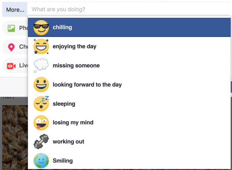 Easy Way to Specify Facebook Feelings?