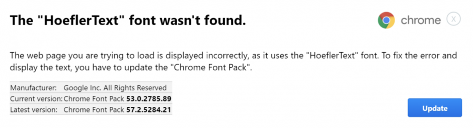 Google Chrome: HoeflerText Font Wasn't Found? - Ask Dave Taylor