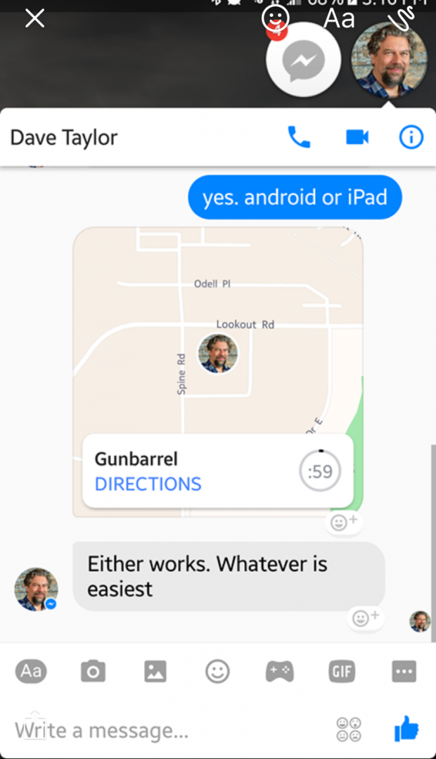 How to share your location in Facebook Messenger?