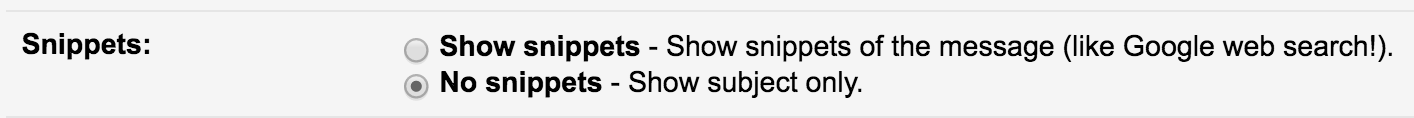Add Preview Snippets to Google Gmail?