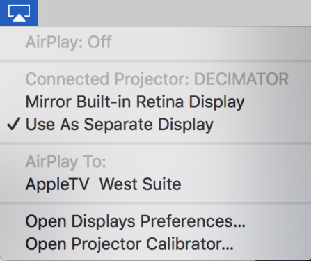How do I mirror my Mac display with a projector?