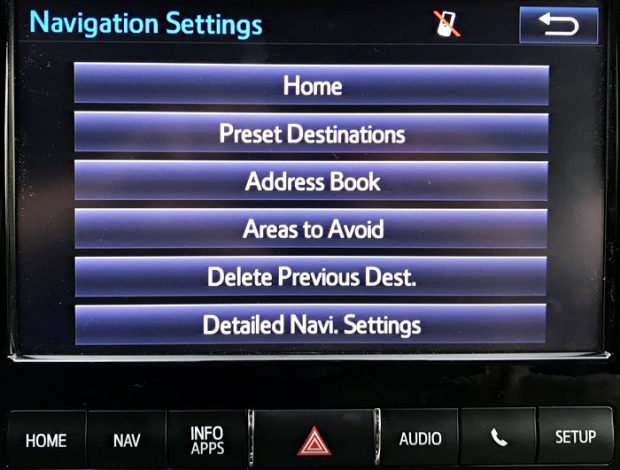 Delete Destinations from Toyota Navigation System?