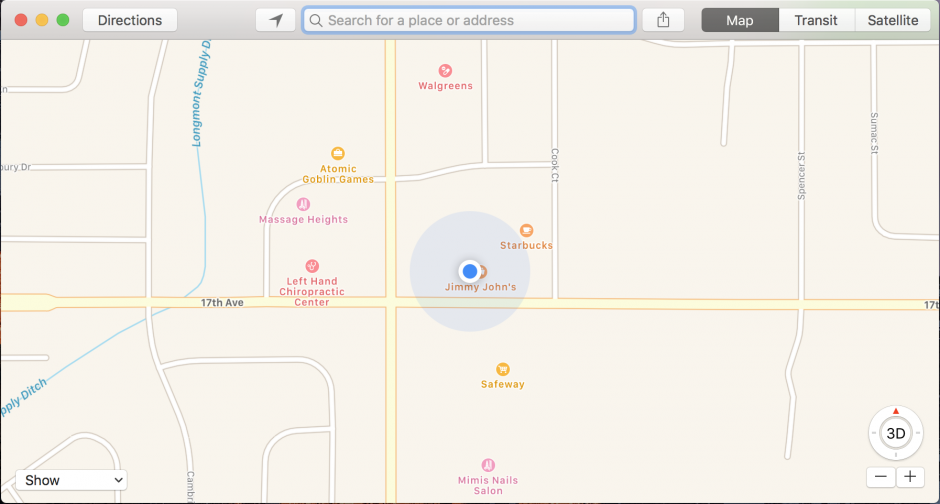 Find Nearby Stores with Apple Maps?