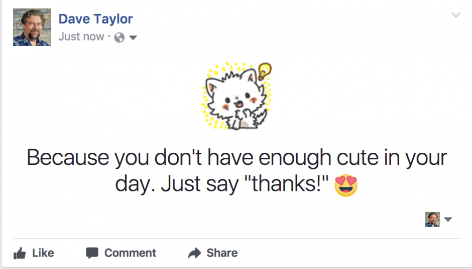 How to Use Cute Cat Pic Stickers on Facebook?