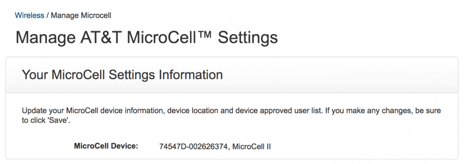 Add Users to AT&T Microcell Wireless Network Extender?