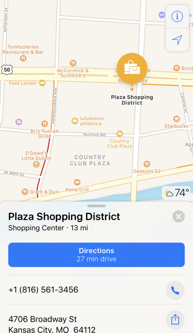 Send an Apple Maps location to my iPhone?