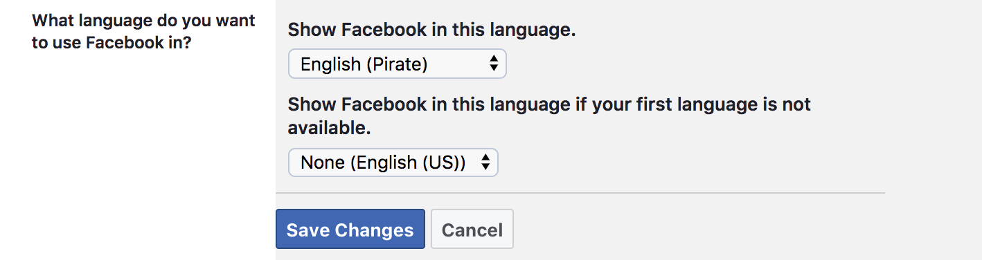 Make Yer Facebook Talk Like a Pirate? Arrrr!