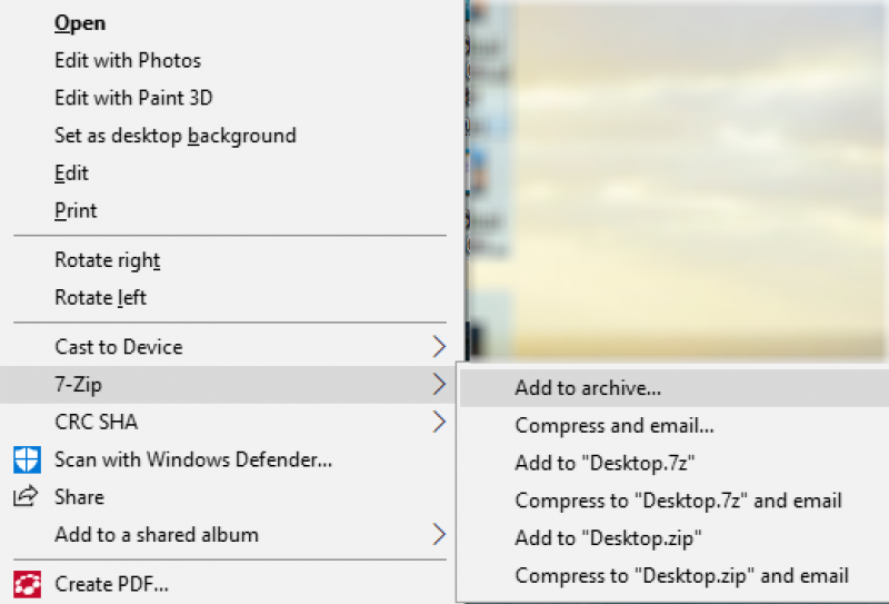 How can I create an encrypted Zip archive in Windows?